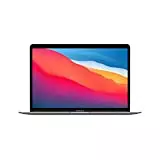 Laptop Apple MacBook Air 2020: cip Apple M1, ecran Retina de 13 inchi, 8 GB RAM, 256 GB stocare SSD, tastatură iluminată din spate, cameră FaceTime HD, Touch ID. Funcționează cu iPhone/iPad; Gri spațial