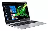 Laptop Acer Aspire 5 Slim, ecran IPS Full HD de 15,6 inchi, AMD Ryzen 3 3200U, grafică Vega 3, 4 GB DDR4, 128 GB SSD, tastatură iluminată din spate, Windows 10 în modul S, A515-43-R19L, argintiu