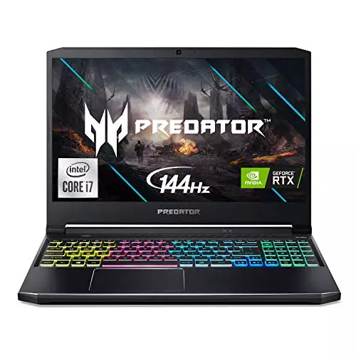 Acer Predator Helios 300 Gaming Laptop, Intel i7-10750H, NVIDIA GeForce RTX 3060 Laptop GPU, 15,6' Full HD 144Hz 3ms IPS Display, 16GB DDR4, 512GB NVMe SSD, WiFi 6, RGB Toetsenbord, PH315-53-71HN