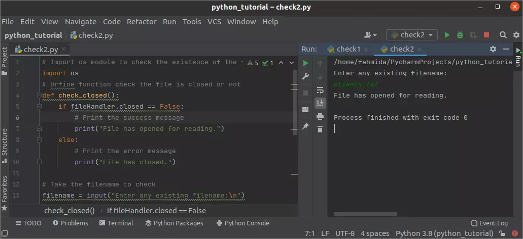 Python'da bir dosyanın açılıp kapatılmadığı nasıl kontrol edilir 11310_2