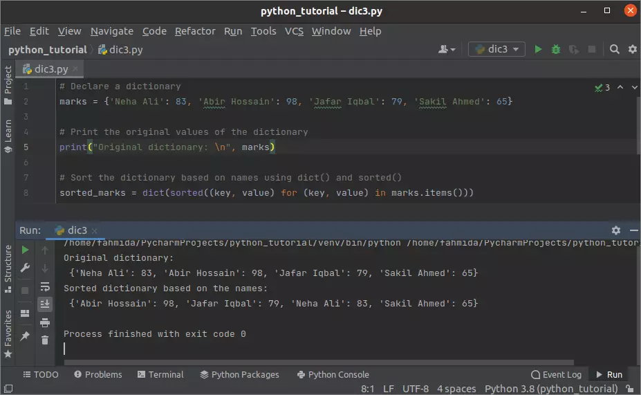 如何在 Python 中對字典進行排序 11313_3