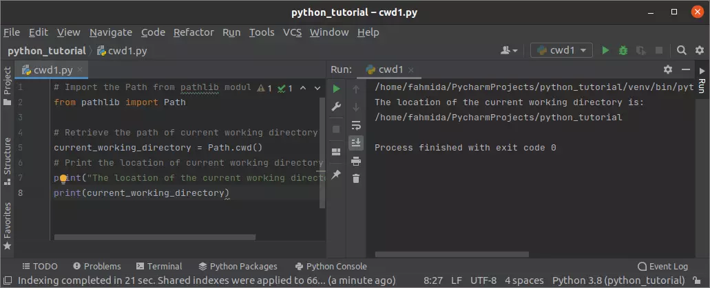 Hvordan få gjeldende arbeidskatalog i Python 11315_1