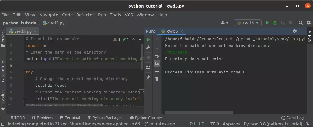 Hvordan få gjeldende arbeidskatalog i Python 11315_6