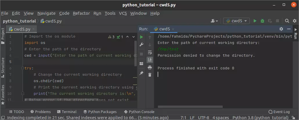 Hvordan få gjeldende arbeidskatalog i Python 11315_7