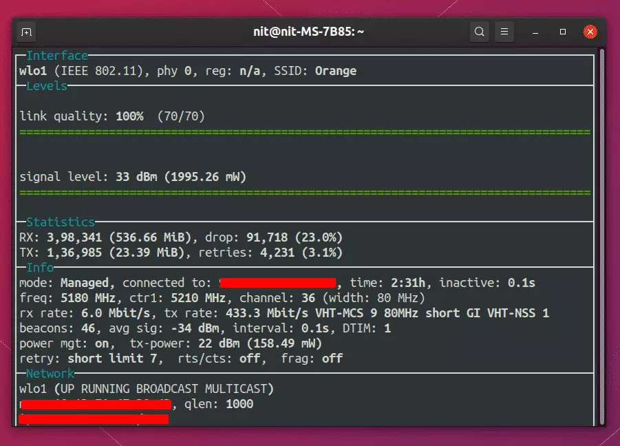 Command Line Network Speed Monitoring Apps para sa Linux 11325_11