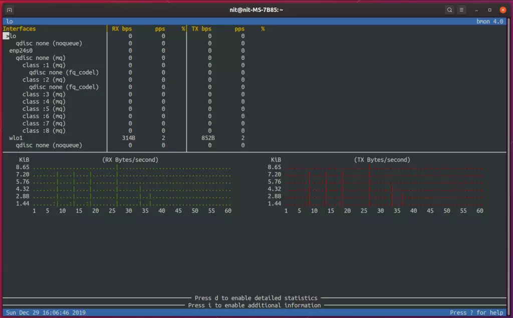 Command Line Network Speed Monitoring Apps para sa Linux 11325_4