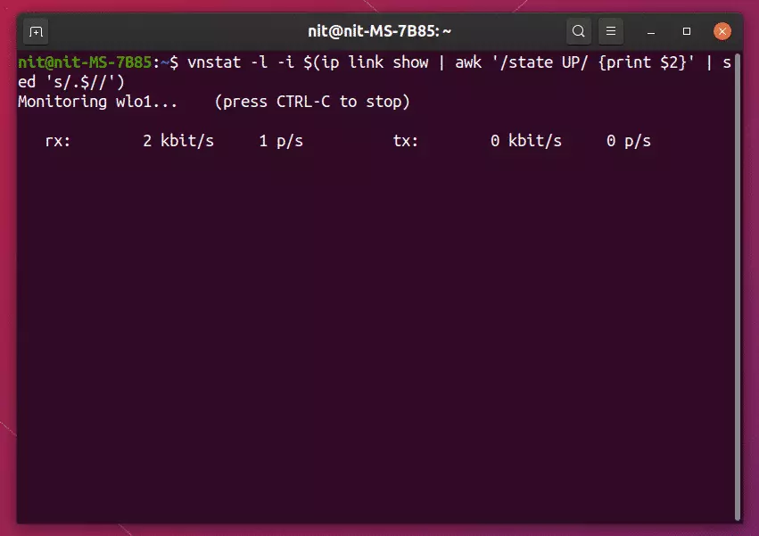 Command Line Network Speed Monitoring Apps para sa Linux 11325_9