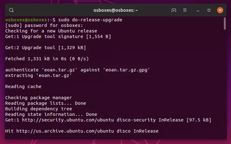 Si të përmirësoni në një version të ri të Ubuntu 11326_5