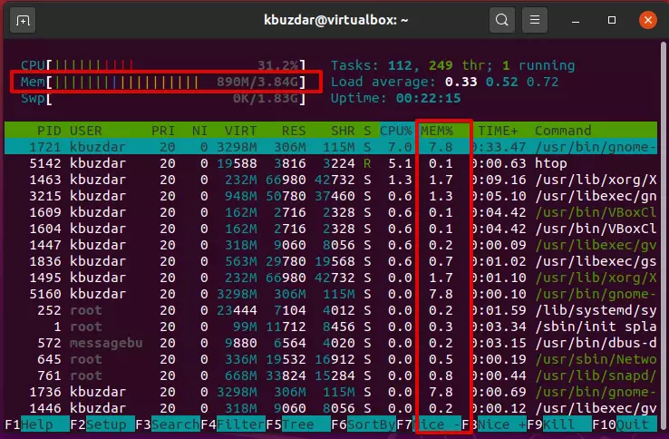 Linux တွင် RAM ကိုဘယ်လိုစစ်ဆေးမလဲ။ 11413_6