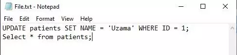 SQLite Izvedite izjave SQL iz datoteke 1141_9