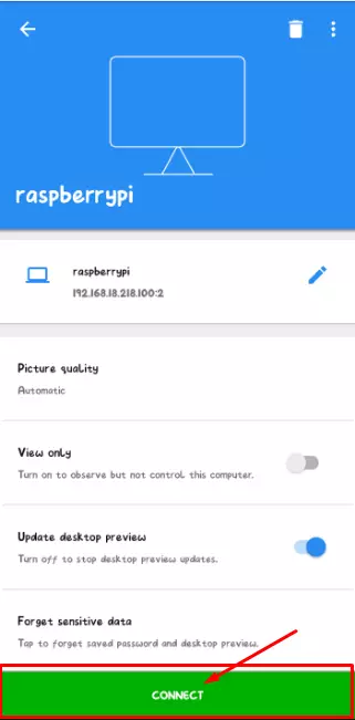 Android telefon/planshetini Raspberry Pi displeyi sifatida qanday ishlatish kerak 11436_21