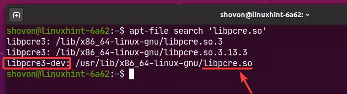 Trobeu quin paquet conté un fitxer específic a Ubuntu 20.04 LTS 11535_11