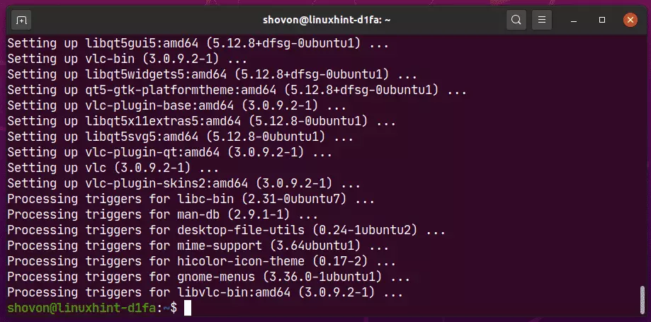 قم بتثبيت برامج ترميز الوسائط المتعددة Ubuntu 20.04 LTS 11536_17