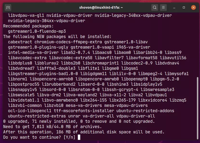Nainstalujte multimediální kodeky Ubuntu 20.04 LTS 11536_7