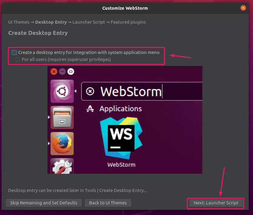 Txhim kho WebStorm ntawm Ubuntu 20.04 LTS 11539_18