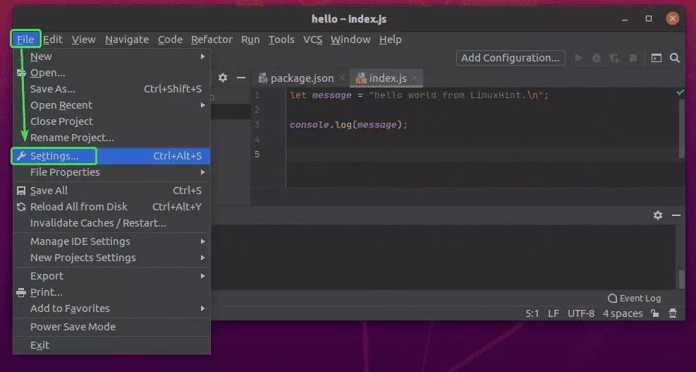 Ukufaka i-WebStorm ku-Ubuntu 20.04 LTS 11539_33