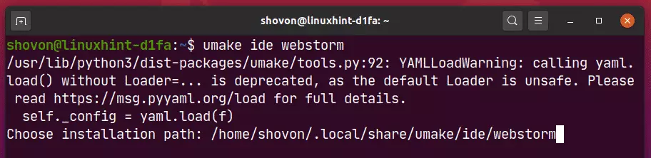 WebStormi installimine Ubuntu 20.04 LTS-i 11539_7