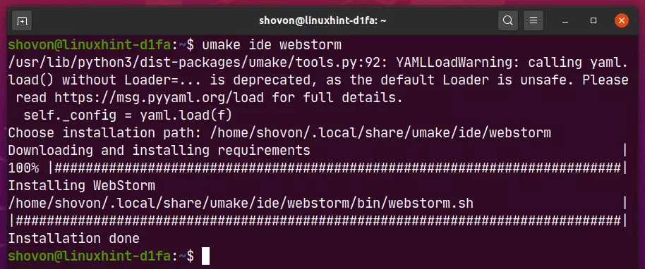 Gushyira WebStorm kuri Ubuntu 20.04 LTS 11539_9