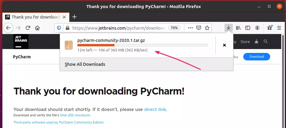 PyCharm'ı Ubuntu 20.04 LTS'ye Yükleme 11540_18