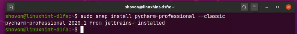 Installéiere PyCharm op Ubuntu 20.04 LTS 11540_4