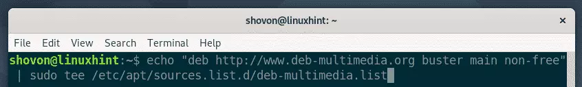 Εγκατάσταση κωδικοποιητών πολυμέσων στο Debian 10 11544_20