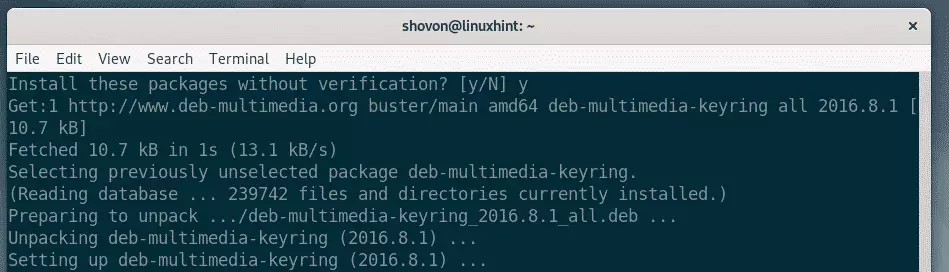 Debian 10-da Multimedia Kodeklərinin quraşdırılması 11544_25