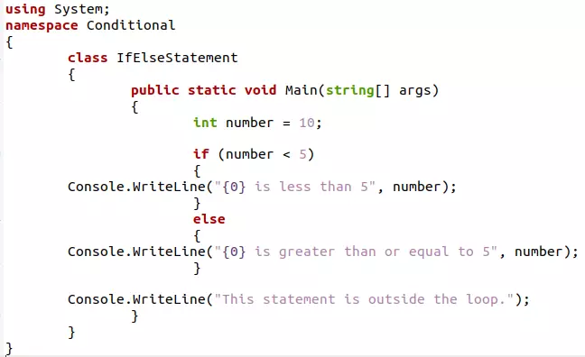 Declaración de C # If 11568_3