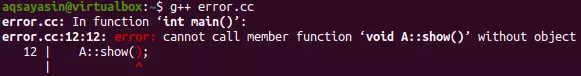 ERROR: kin net neame lid funksje sûnder objekt C ++ 11587_3