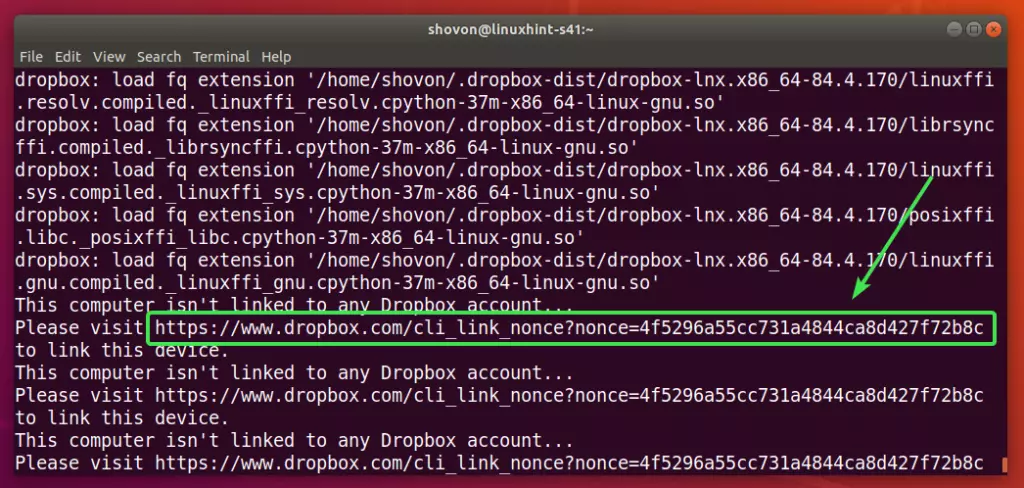 Slik konfigurerer du Dropbox på CentOS 8 Headless Server 11598_22