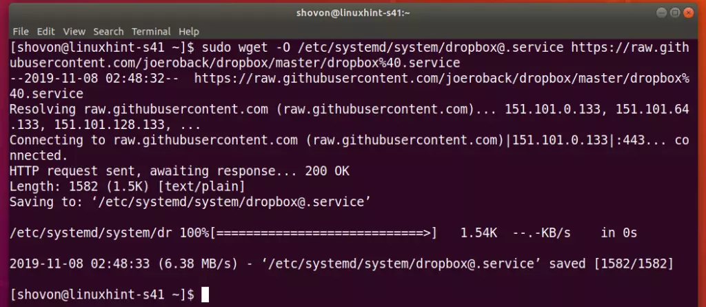 Slik konfigurerer du Dropbox på CentOS 8 Headless Server 11598_37