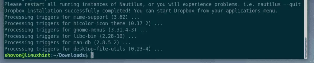 Gushyira Dropbox kuri Debian 10 11600_10