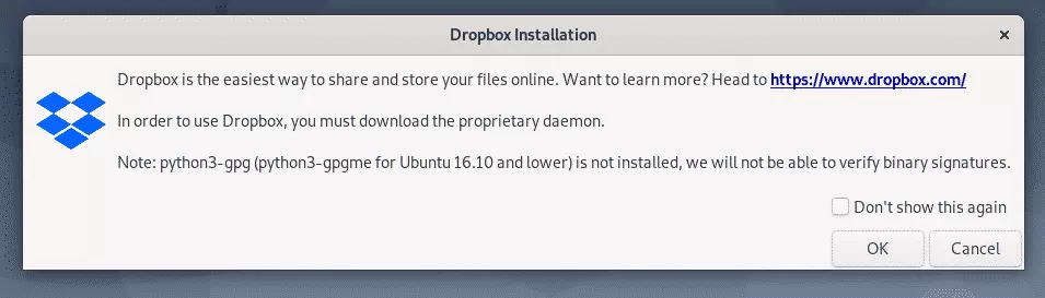 Debian 10 жүйесінде Dropbox орнату 11600_11