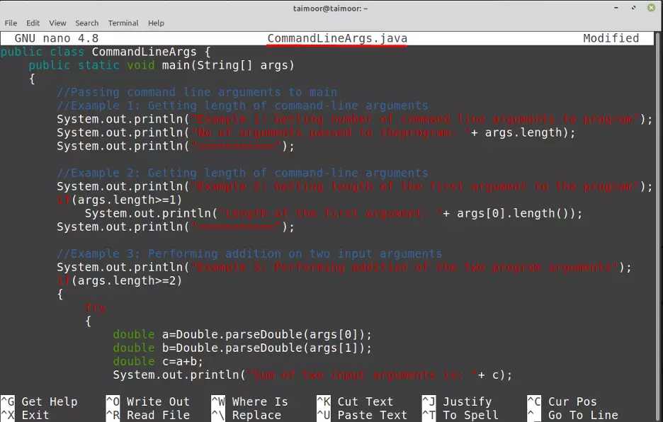 Java Command Line Argument Processing 11606_2