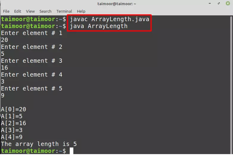 Wéi kritt een d'Längt vun engem Array op Java 11607_6