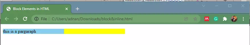 HTML block at inline na mga elemento | ipinaliwanag 11611_3