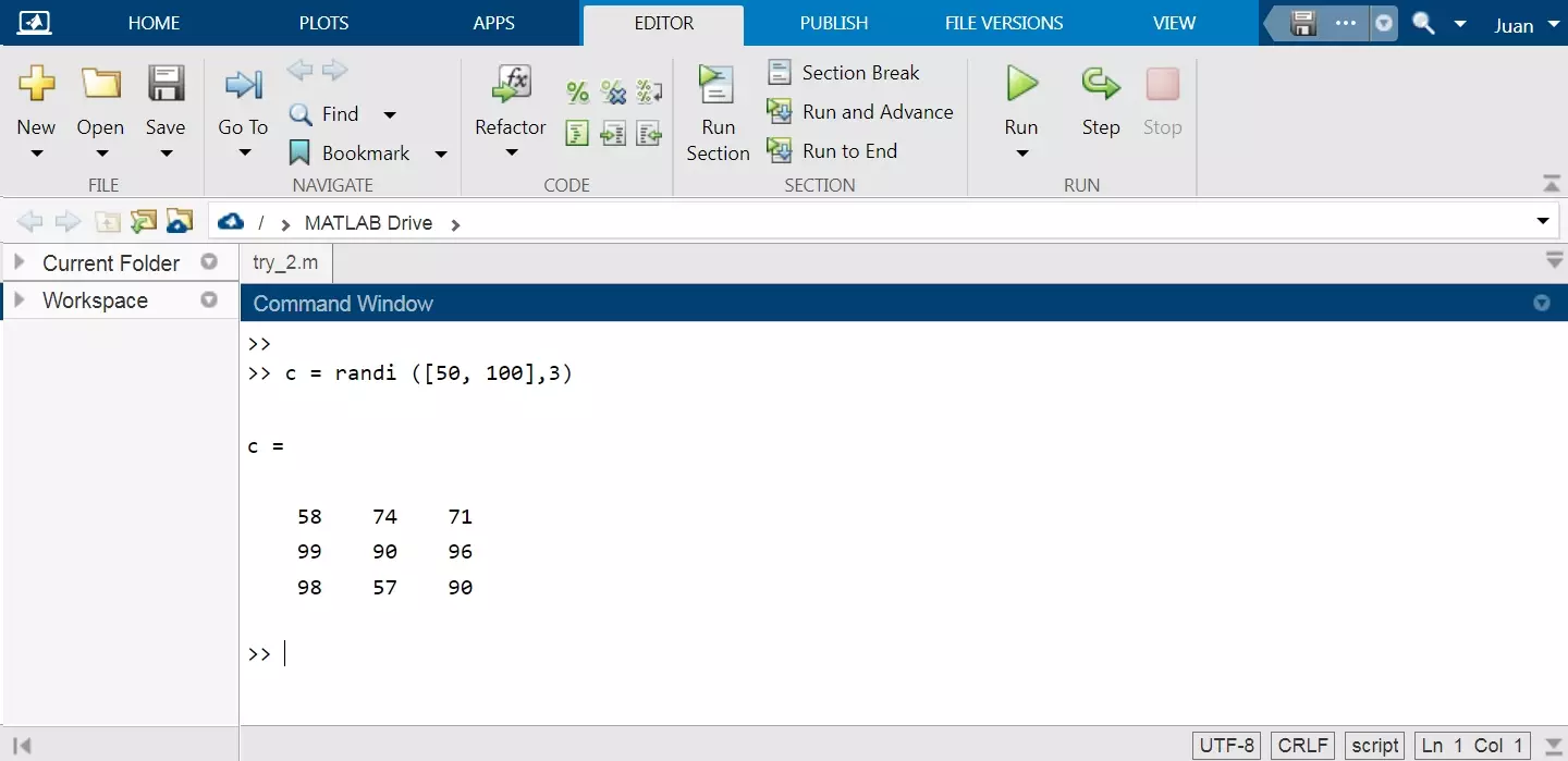 randi (Random inteful) di MatLab de 11626_3