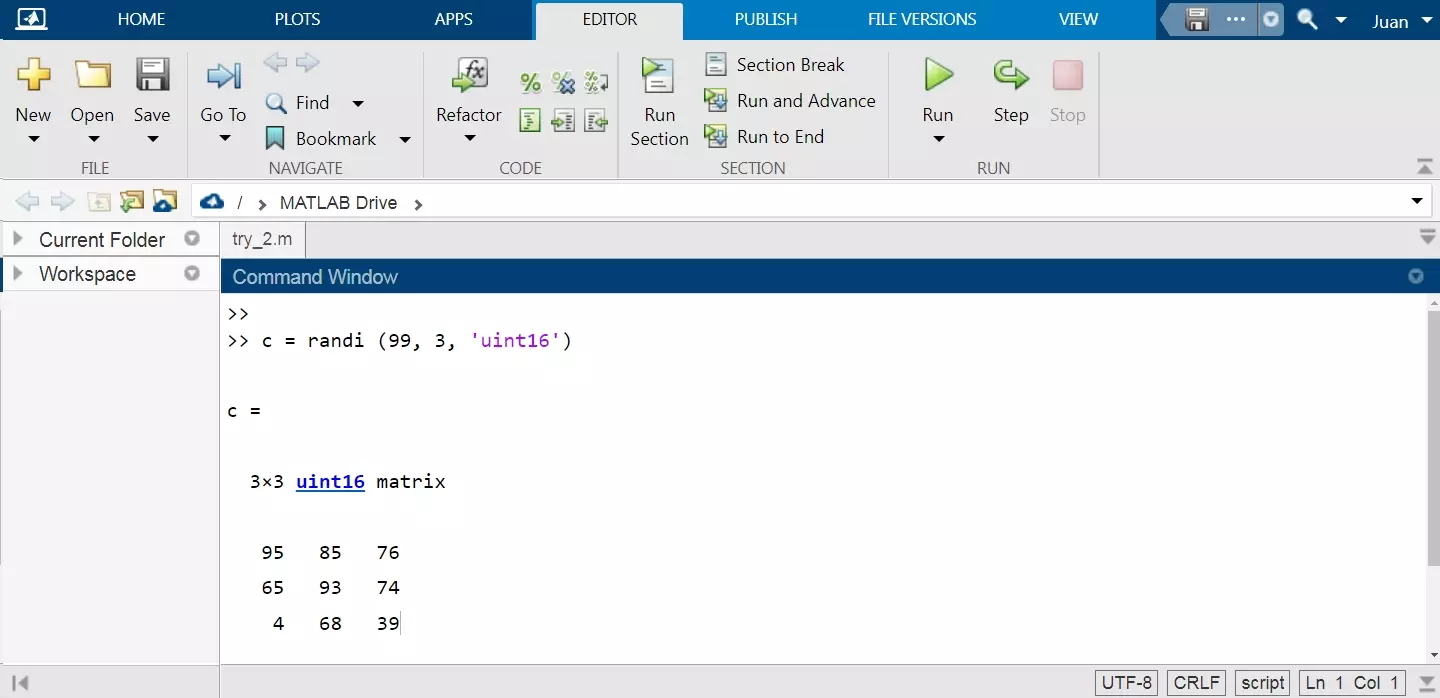 randi (Random inteful) di MatLab de 11626_4