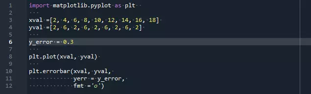 ແຖບຄວາມຜິດພາດ Matplotlib 11642_7