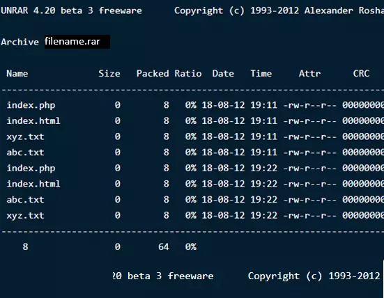 Ahoana ny fomba hanesorana ireo rakitra RAR ao amin'ny Ubuntu Linux 11658_6