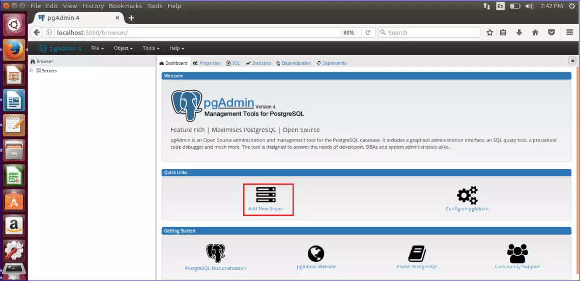 Встановіть PgAdmin4 на Ubuntu 11691_16