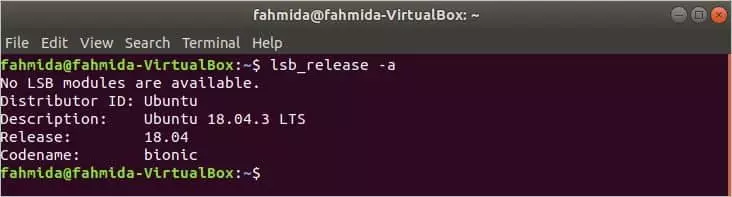 Hur man kontrollerar Ubuntu-versionen i bash 11696_3