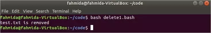 Kā izdzēst failu programmā bash 11698_1