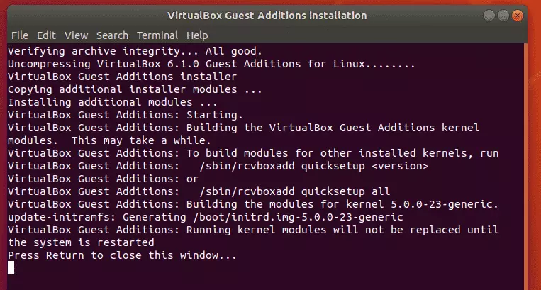 Ubuntu VirtualBox VM-də VirtualBox Qonaq Əlavələrini quraşdırın 1170_18