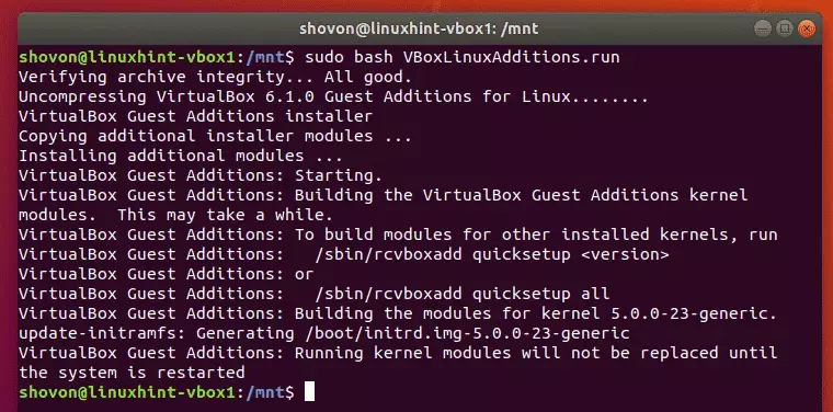 Ubuntu VirtualBox VM-də VirtualBox Qonaq Əlavələrini quraşdırın 1170_27