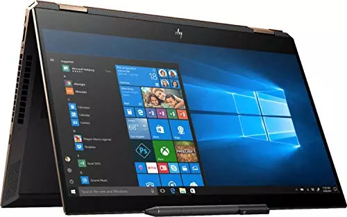 Ноўтбук HP Spectre x360 2-у-1, сэнсарны экран 15,6' 4K UHD, працэсар Intel Core i7-8565U да 4,6 ГГц, 16 ГБ аператыўнай памяці DDR4. 256 ГБ PCIe NVMe SSD, HDMI, клавіятура з падсветкай, Wireless-AC, Bluetooth, Windows 10 Home