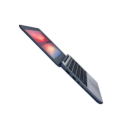 ASUS Chromebook C202 ليپ ٽاپ- 11.6' 180 درجا هنج سان ڀريل ۽ اسپيل مزاحمتي ڊيزائن، Intel Celeron N3060، 4GB ريم، 16GB eMMC اسٽوريج، Chrome OS-C202SA-YS02 ڳاڙهو نيرو، سلور