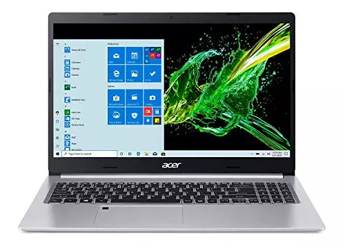 Acer Aspire 5 A515-55-75NC, 15,6 hüvelykes Full HD IPS kijelző, 10. generációs Intel Core i7-1065G7, 8 GB DDR4, 512 GB NVMe SSD, Intel Wireless WiFi 6 AX201, ujjlenyomat-olvasó, háttérvilágítású billentyűzet, Windows 10 Home