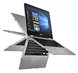 ASUS VivoBook Flip 14 vékony és könnyű 2 az 1-ben laptop, 14 hüvelykes FHD érintőképernyő, Intel Celeron Dual Core N4000 processzor, 4 GB RAM, 64 GB tárhely, ujjlenyomat-olvasó, Windows 10 S módban, J401MA-YS02