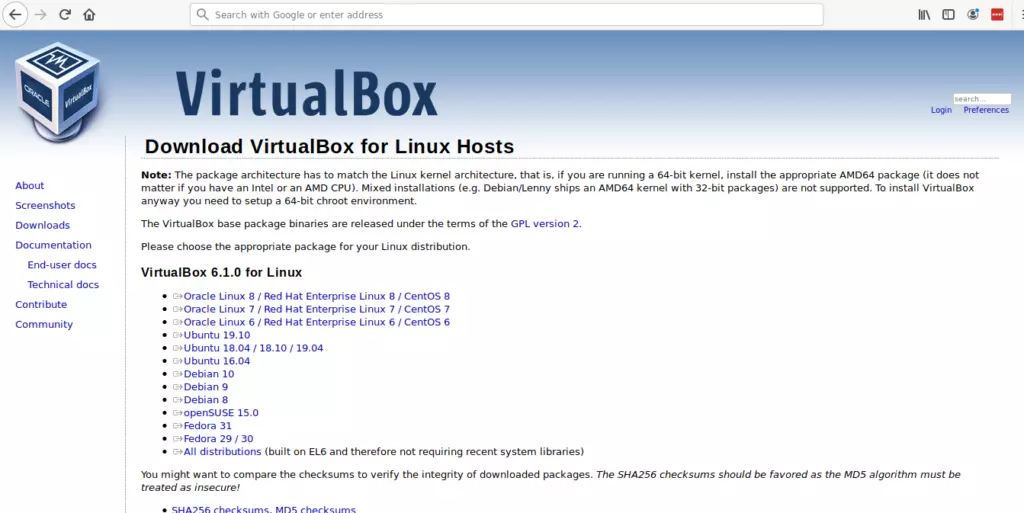 Yadda ake Sanya VirtualBox 6 akan Debian 10 1172_1