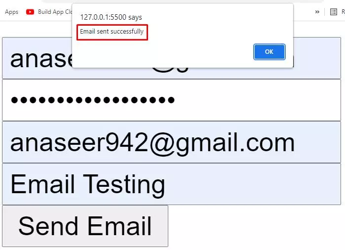 Kako poslati e-poštu koristeći JavaScript? 11734_3